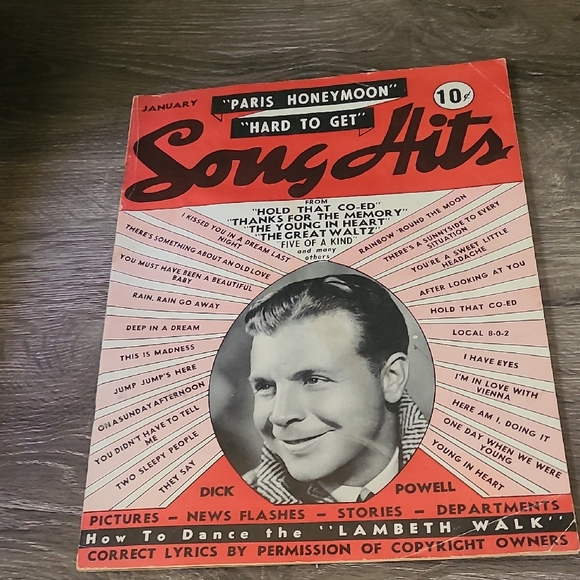 Song Hits | Accents | Vintage Song Hits Magazine Cover | Poshmark